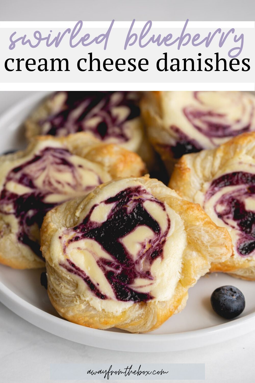 Swirled Blueberry Cream Cheese Danish Away From The Box